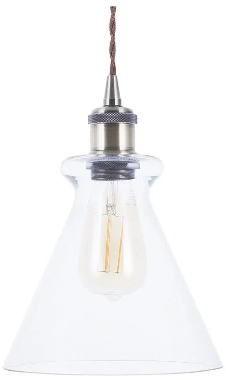Závěsná lampa mosazno skleněná BERGANTES Beliani