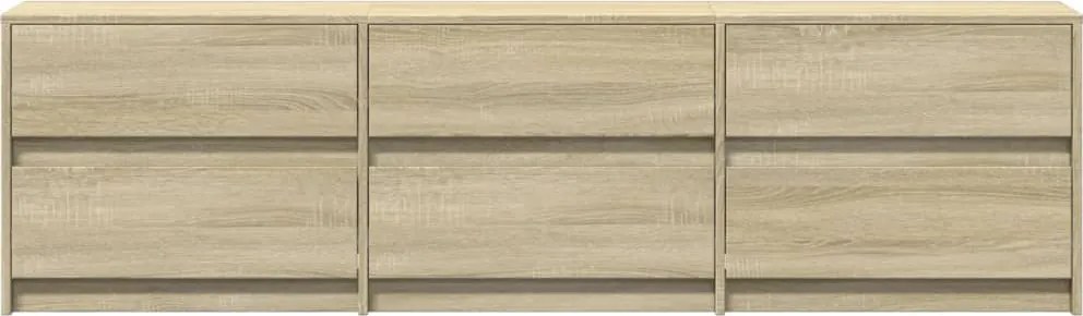 TV skříňka s LED dub sonoma 180 x 34 x 50 cm kompozitní dřevo 3307928