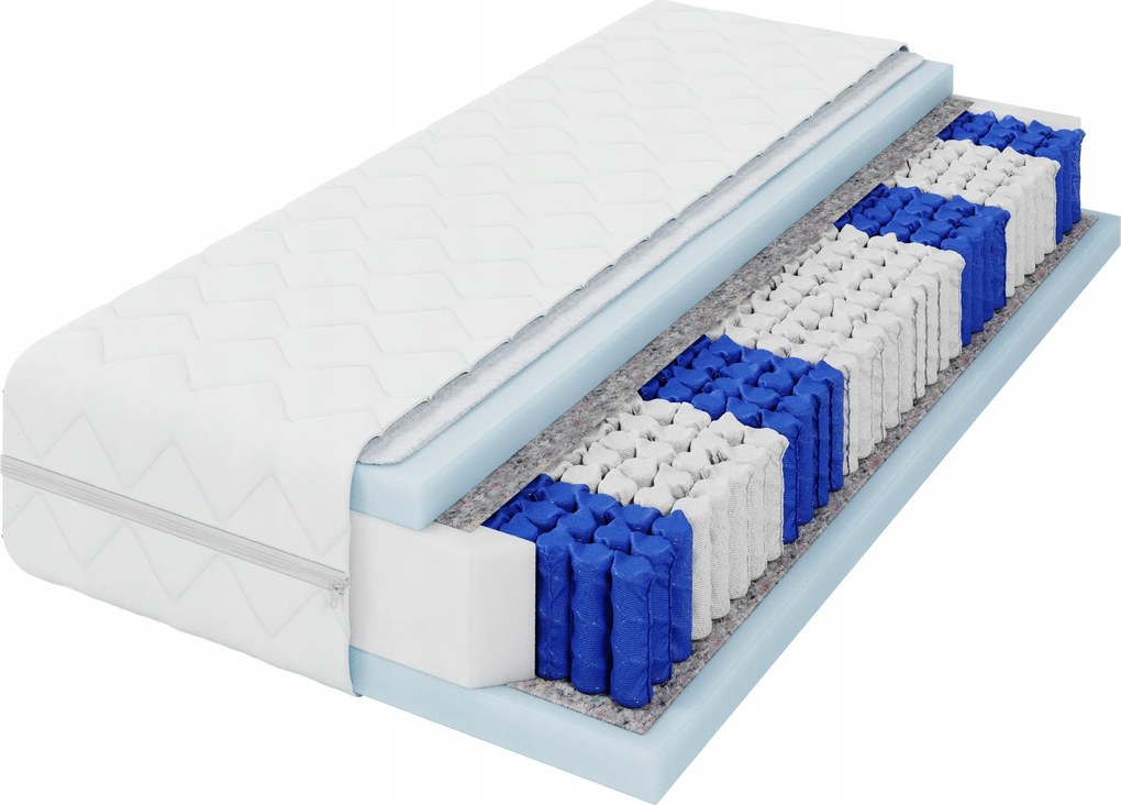 Matrace 80x200 kapsová oboustranná středně tvrdá Blanc