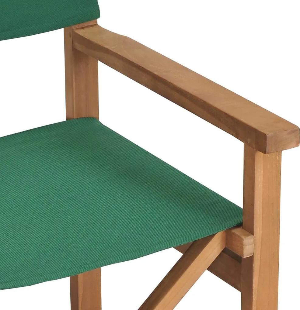 vidaXL Režisérská židle masivní teakové dřevo [47413] Barva: Šedá