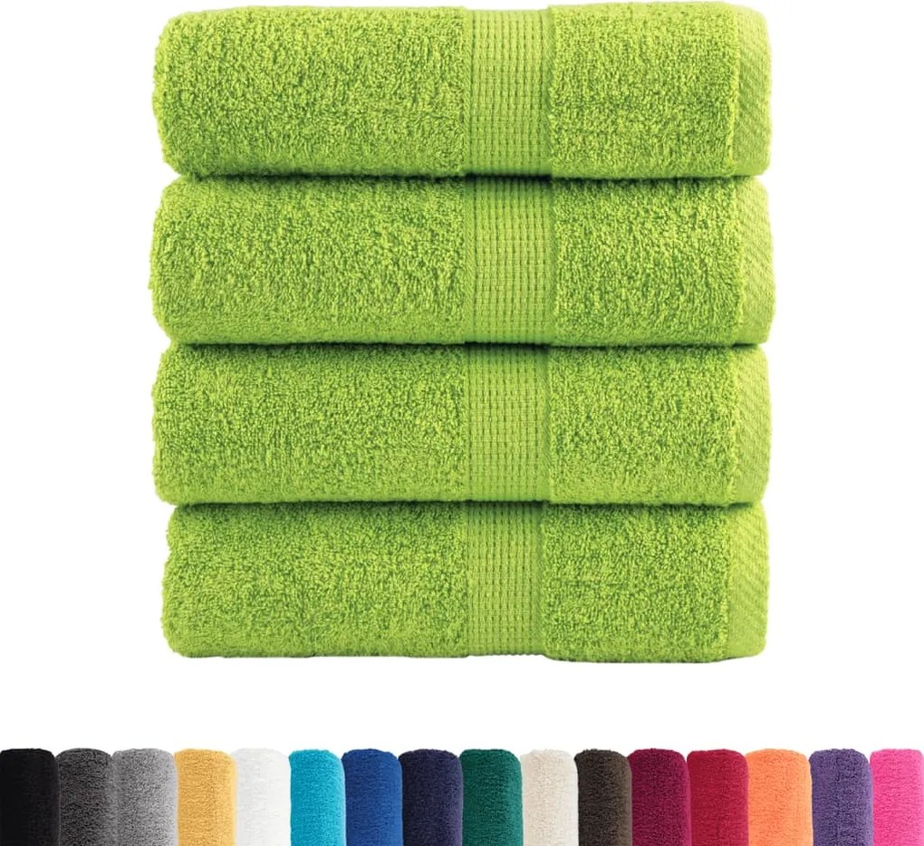 Prémiové mycí utěrky SOLUND 4 ks jablečně zelené 30x30 cm 600 g/m² 137492