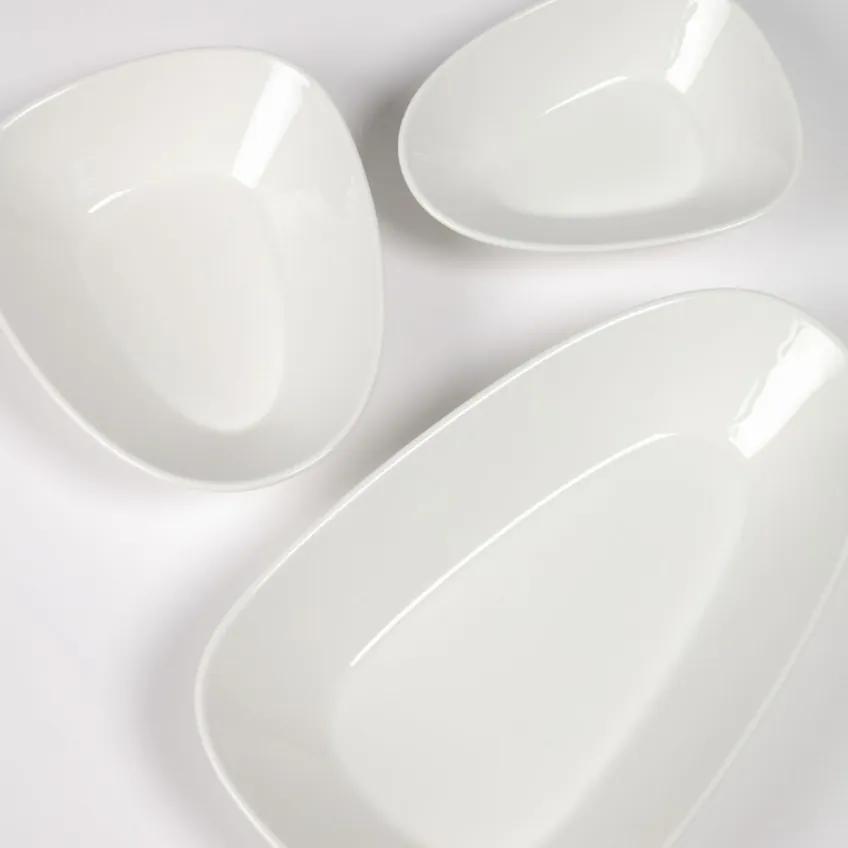 Sada tří bílých porcelánových misek Kave Home Pierina