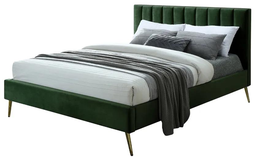 Expedo Čalouněná postel BRAVIA, 160x200, zelená