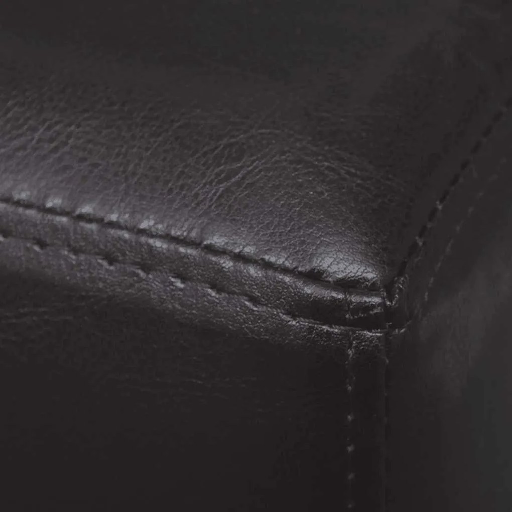 Lavice 139,5 cm tmavě hnědá umělá kůže 241347