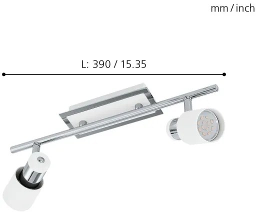 Eglo 92085 - LED bodové svítidlo DAVIDA 2xGU10-LED/5W/230V