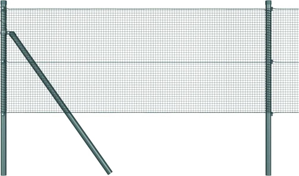 Zemní upevnění svařované drátěné ploty 25 x 0,8 m Zelená 3351721