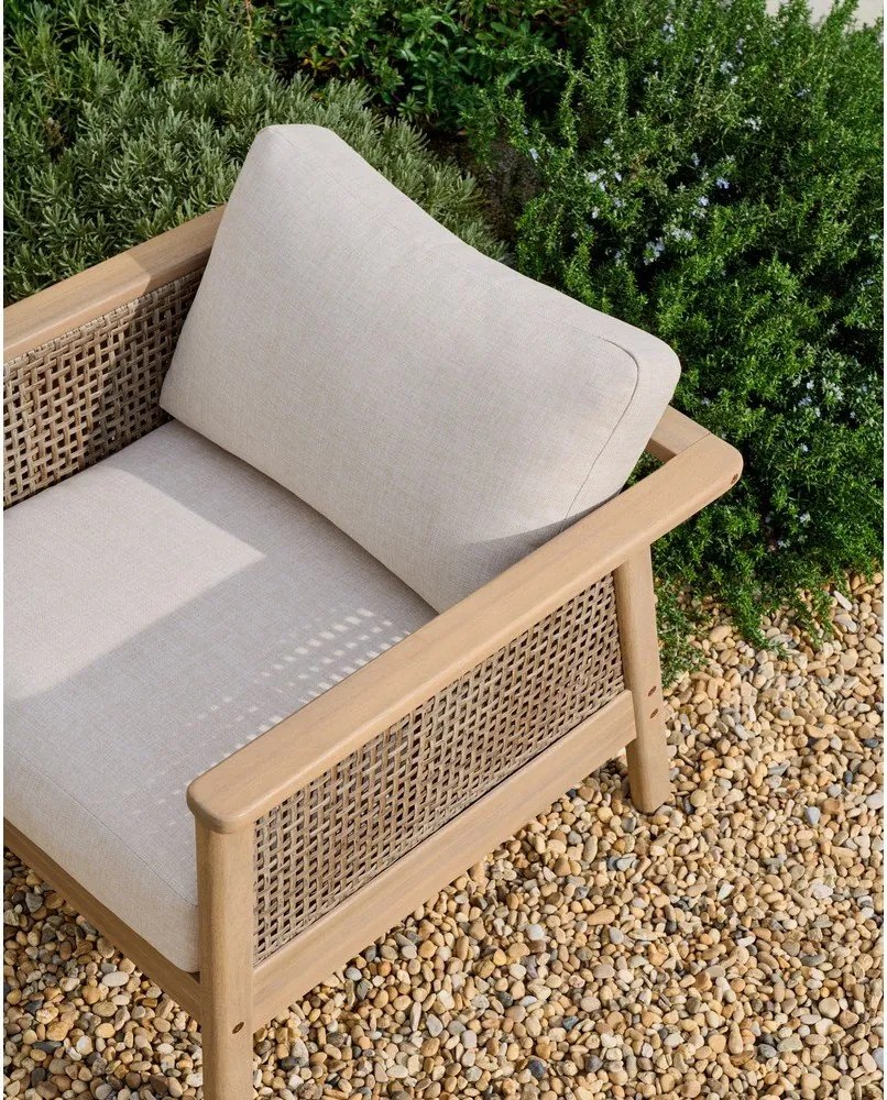Béžový/v přírodní barvě zahradní lounge set z masivu akácie pro 5 osob Alabe – Kave Home
