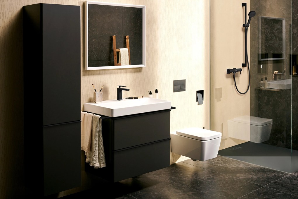 Hansgrohe Tecturis E, páková sprchová baterie, černá matná, HAN-73620670