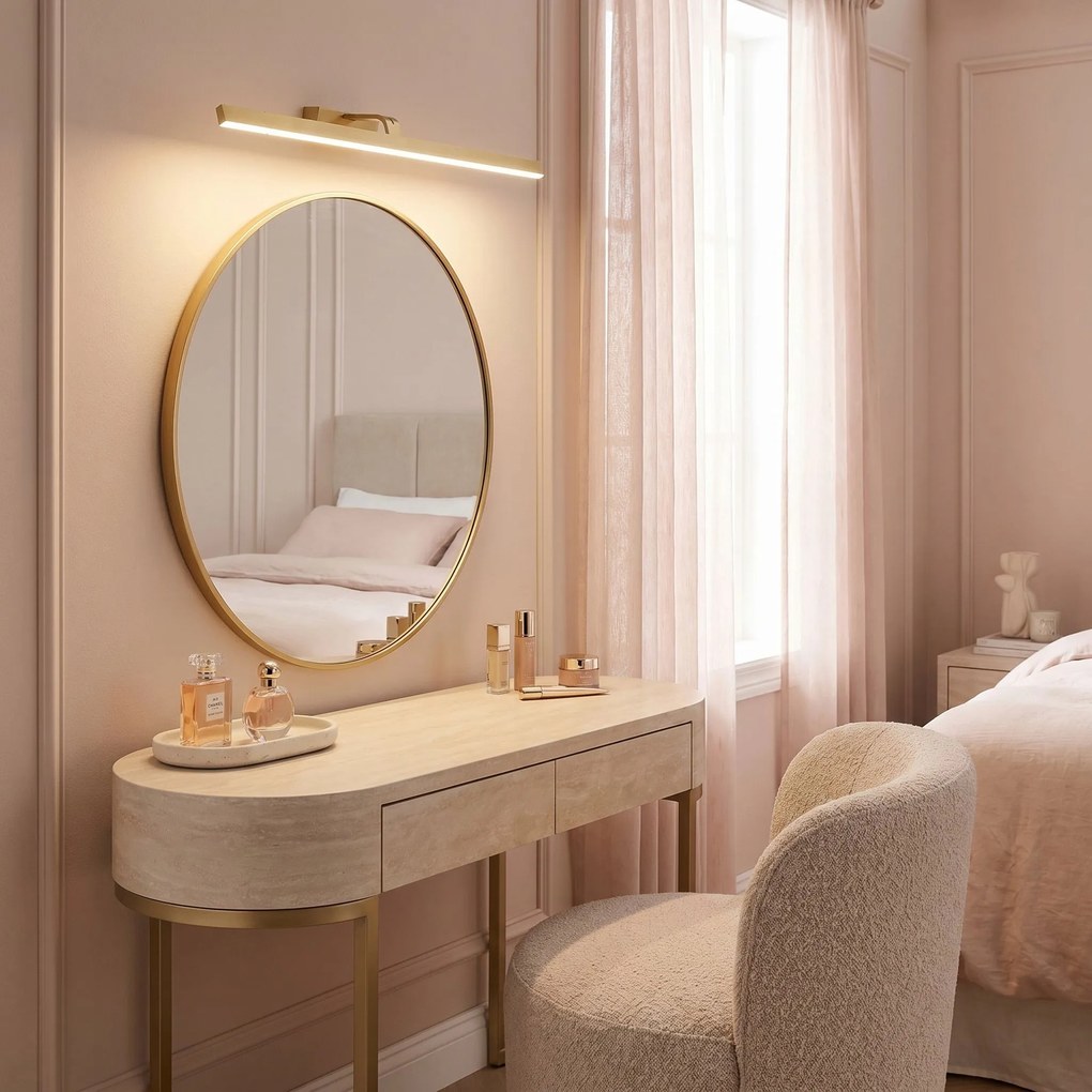 Toolight Rea, Koupelnové nástěnné LED svítidlo SWE009-1W 73cm BRUSH GOLD, OSW-20108