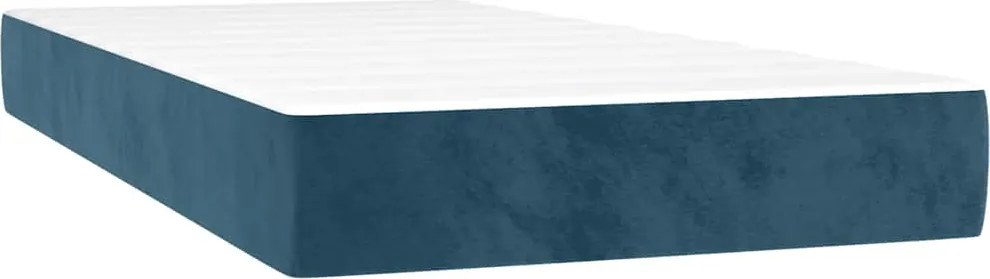 Box spring postel s matrací tmavě modrá 100x200 cm samet 3142891