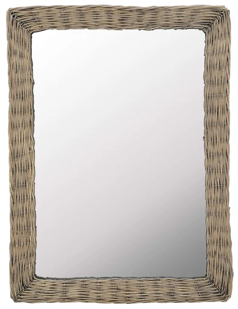 246844 vidaXL Zrcadlo s proutěným rámem 60 x 80 cm hnědé