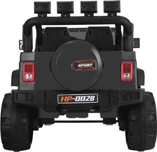 LEAN CARS Elektrické autíčko Jeep HP012 černé, LED, MP3