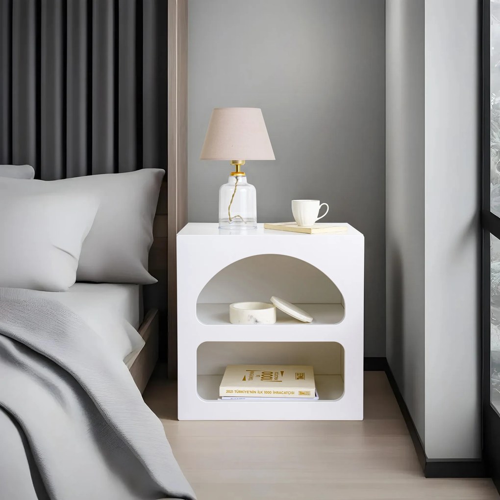 Kalune design Odkládací stolek LORIN bílý