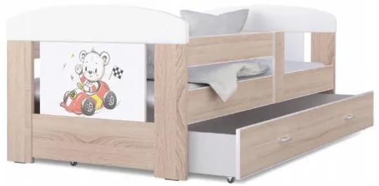Dětská postel 160 x 80 cm FILIP BOROVICE vzor MEDVÍDEK Rozměry postele: 160x80 cm