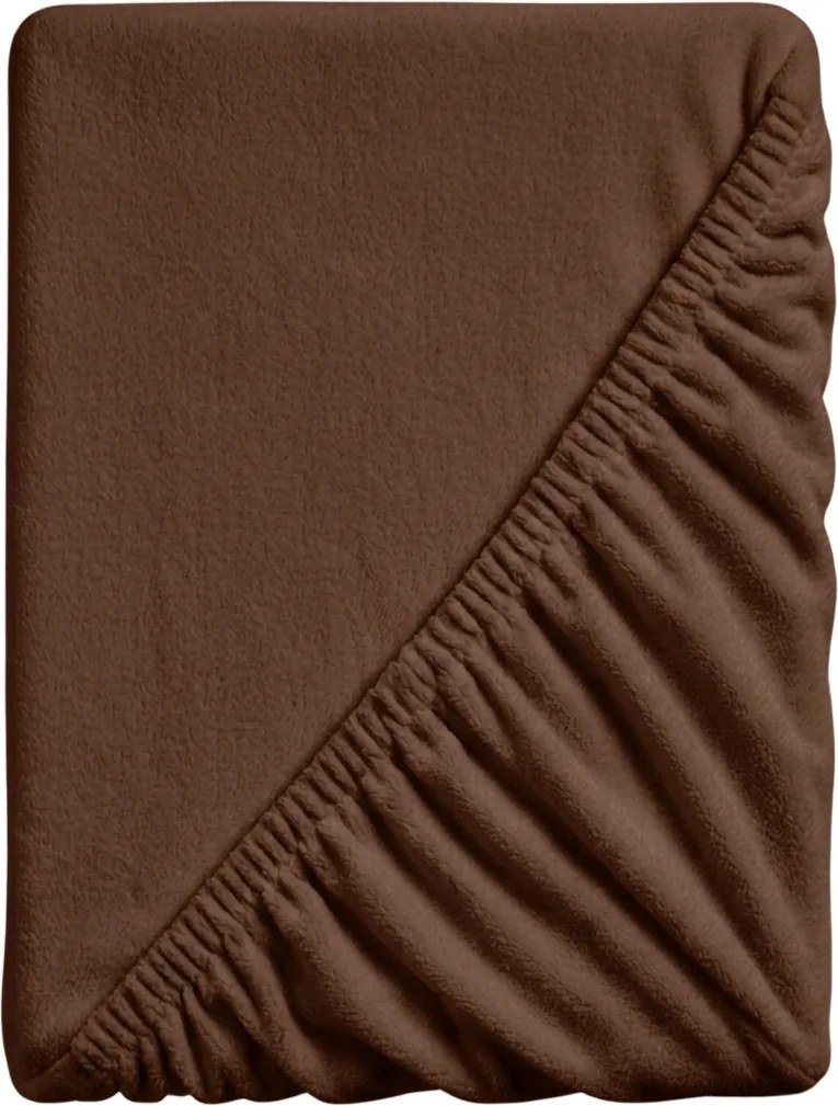 Prostěradlo mikroplyš SOFT BRONE 90x200 cm hnědé