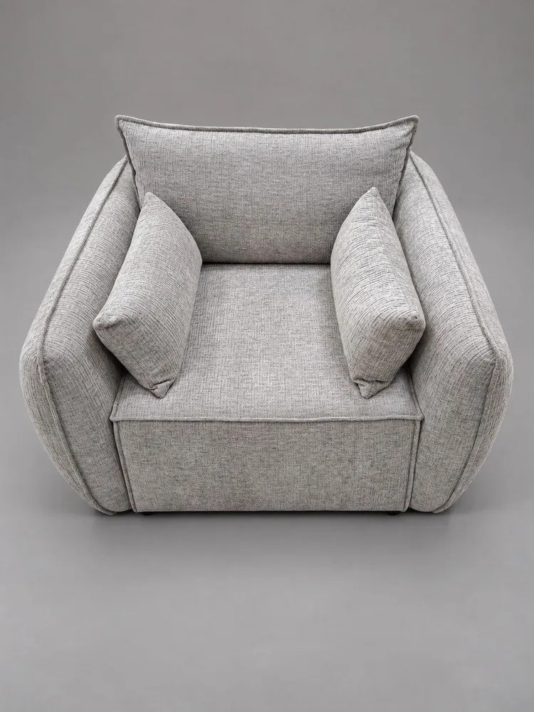 Světle šedé žinylkové křeslo Vanda - II. jakost – Mazzini Sofas
