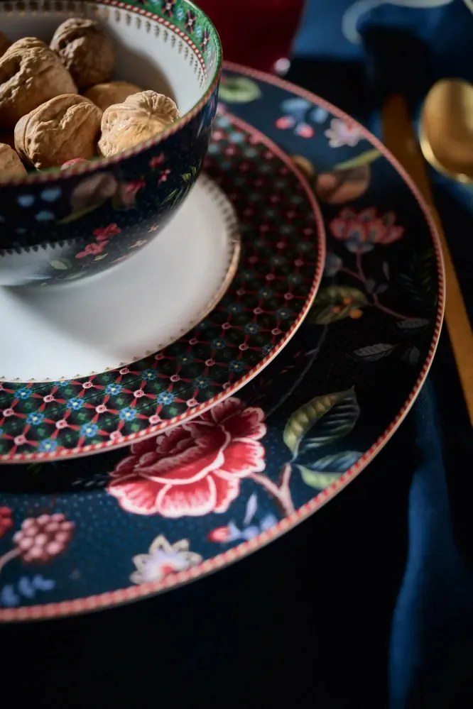 Pip Studio Berry Blues talíř Ø23cm, zelený (Talíř z tenkostěnného porcelánu)