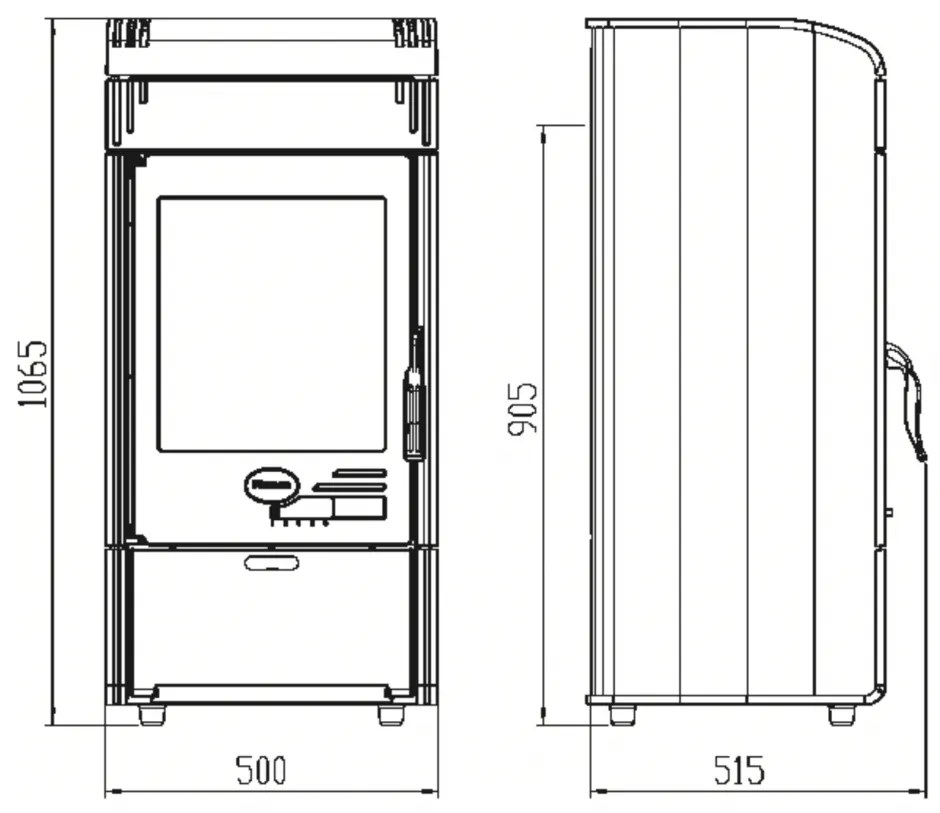 PLAMEN Litinová krbová kamna VESTA - červená