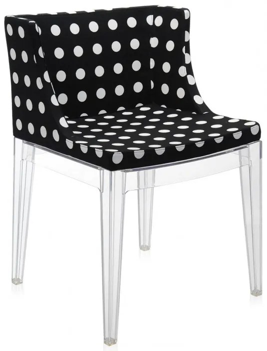 Kartell - Židle Mademoiselle - černý vzor, transparentní