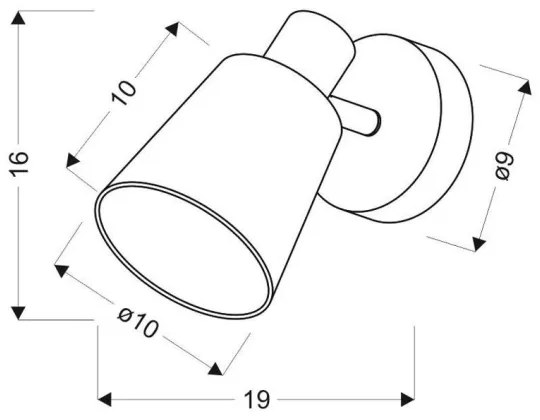 Nástěnné bodové svítidlo PIN 1xE14/40W/230V