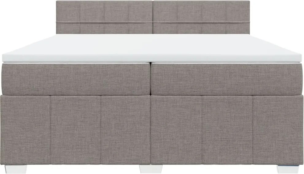 Box spring postel s matrací taupe 200x200 cm textil 3287179