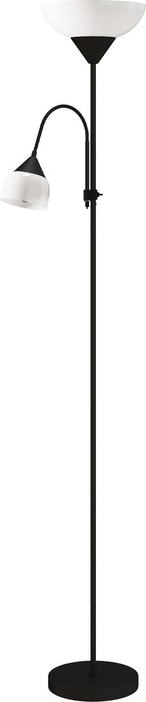 HOMCOM Stojací lampa s reflektorem, lampa matky a dítěte, vysoká lampa se 3 barevnými teplotami a flexibilním husím krkem, černá
