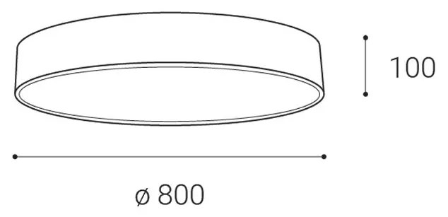 Led2 Stropní LED svítidlo MONO ø 80 cm Barva: Bílá, Stmívání, řízení: 3000K/4000K TRIAC