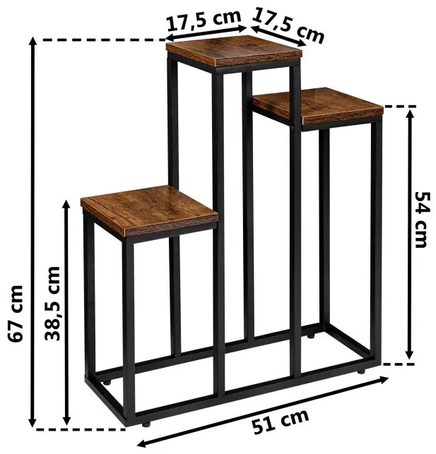 Stojan na květiny AGRAS RUSTIC černý