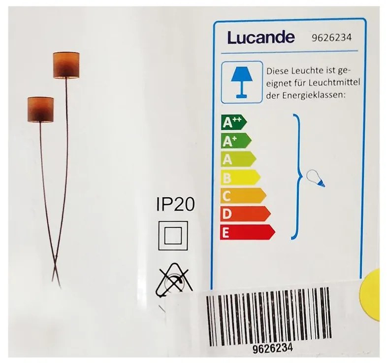 Lucande Lucande - Stojací lampa JULJANA 2xE14/40W/230V LW0093