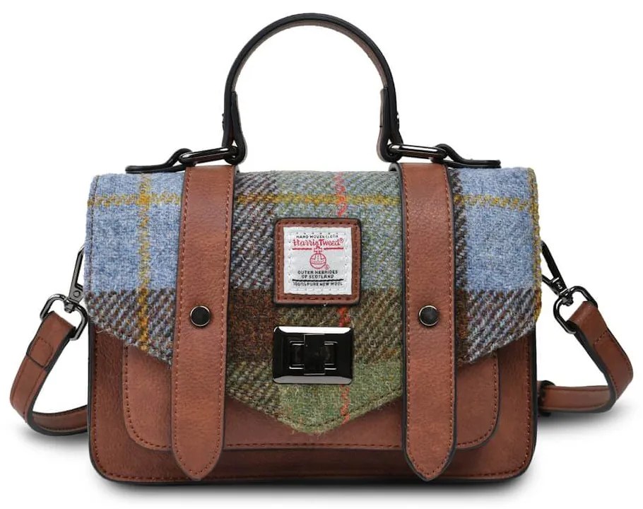 Kabelka The Mini Straw Satchel Beige Dogtooth - Islander