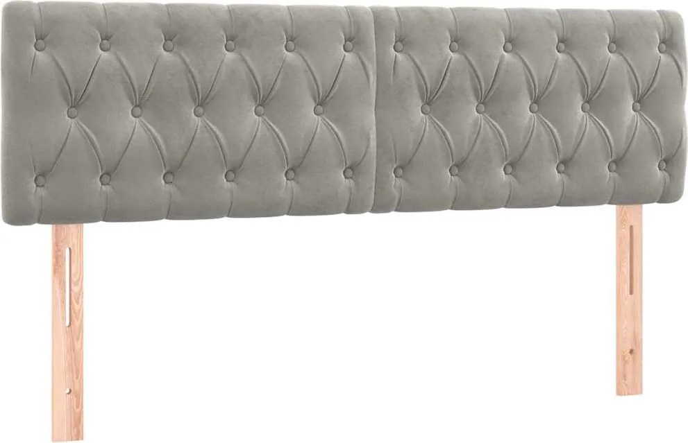 Box spring postel s matrací světle šedá 160x200 cm samet 3131147