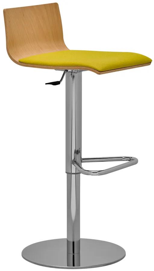 RIM - Barová židle SITTY s čalouněným sedákem a centrální podnoží