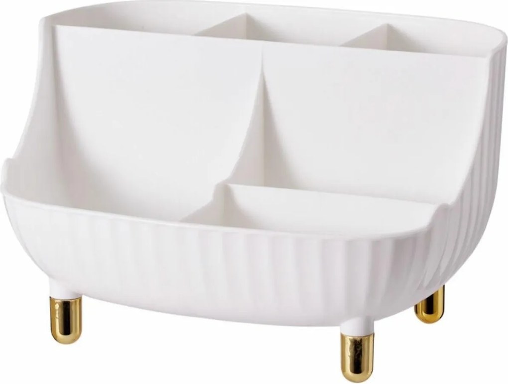 Organizér na kosmetiku Luxe bílý/zlatý