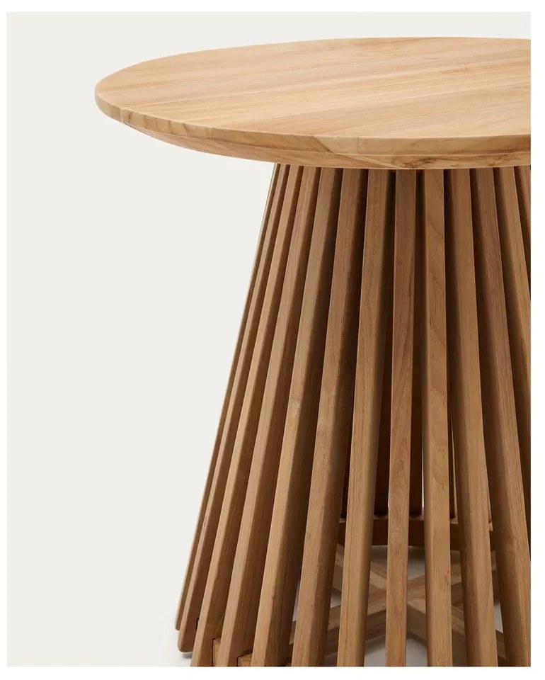 Kulatý odkládací stolek z teakového dřeva ø 50 cm Irune – Kave Home