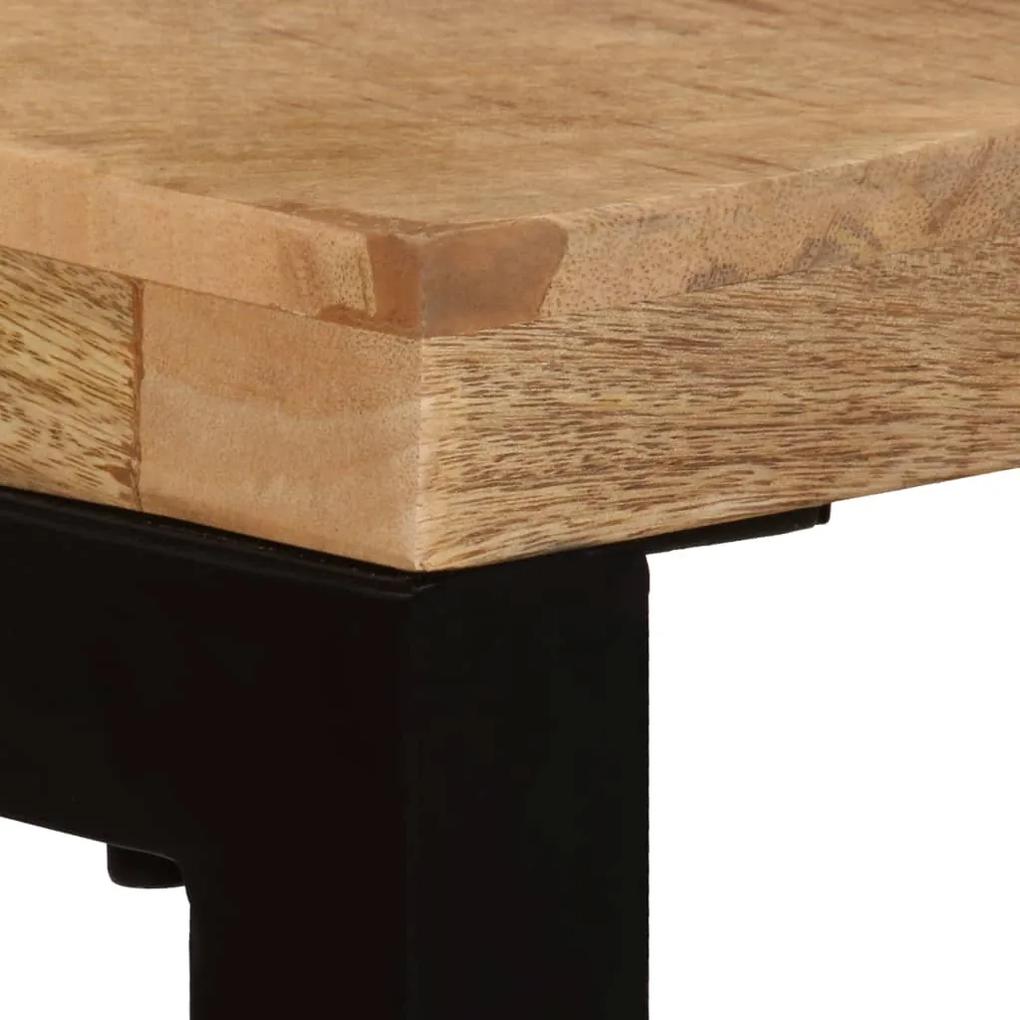 Konzolový stolek - masivní mangovník a ocel | 120x35x76 cm