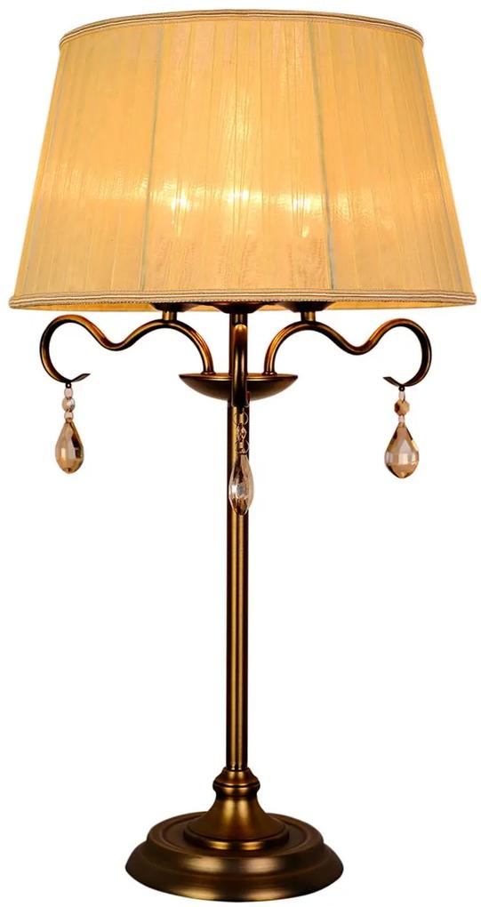 Stolní lampa v klasickém stylu FLORENCE, 3xE14. 40W, patina Clx