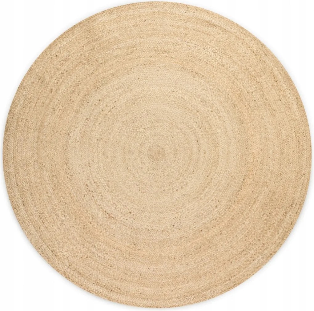 200x200 (průměr) kruh Kusový koberec Jute Braided 106007 Ivory