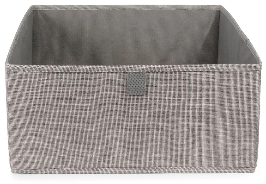 Úložný box Compactor Oxford 36 x 42 x 16,5 cm, polyester, šedo-béžový