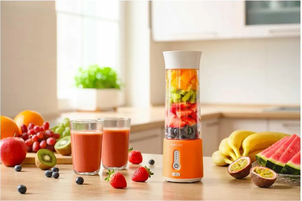 Sencor SBL 133OR – Přenosný fitness mixér / smoothie mixér