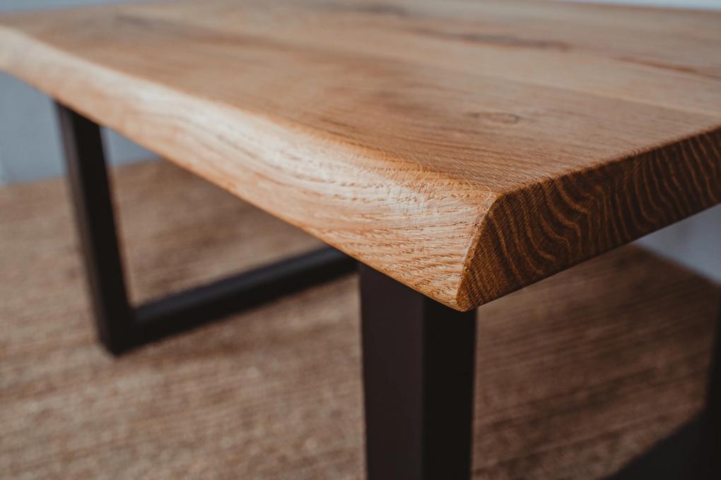 Wudboys Konferenční stolek NATU Barva kovu: Černá, Dřevo: Dub, Rozměr: 900x600, moderní skandinávský styl