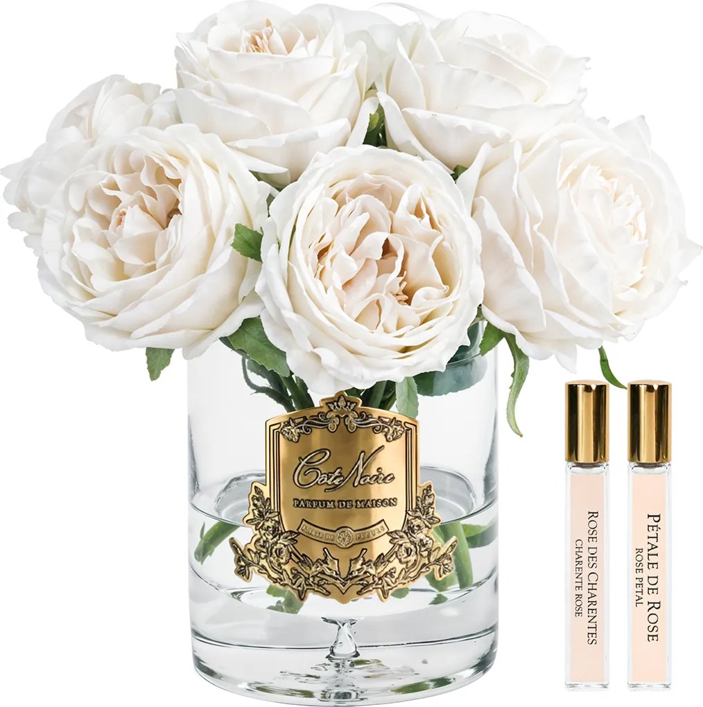 Côte Noire Garden Rose parfémovaná kytice Champagne