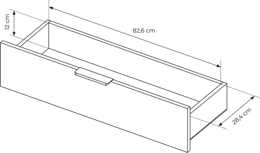 LUMI d | komoda 181 2D3S + LED | 181 cm | dub dunin/černá