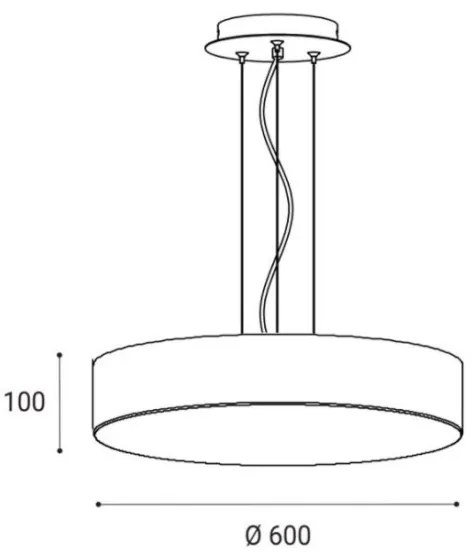 LED2 - LED Lustr na lanku MONO LED/60W/230V 3000/4000K černá