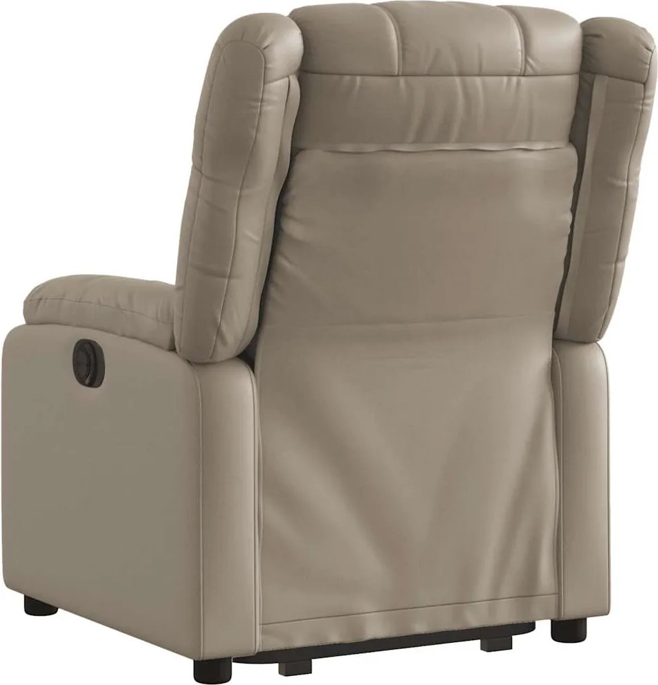 Zvedací polohovací křeslo cappuccino umělá kůže 3205156