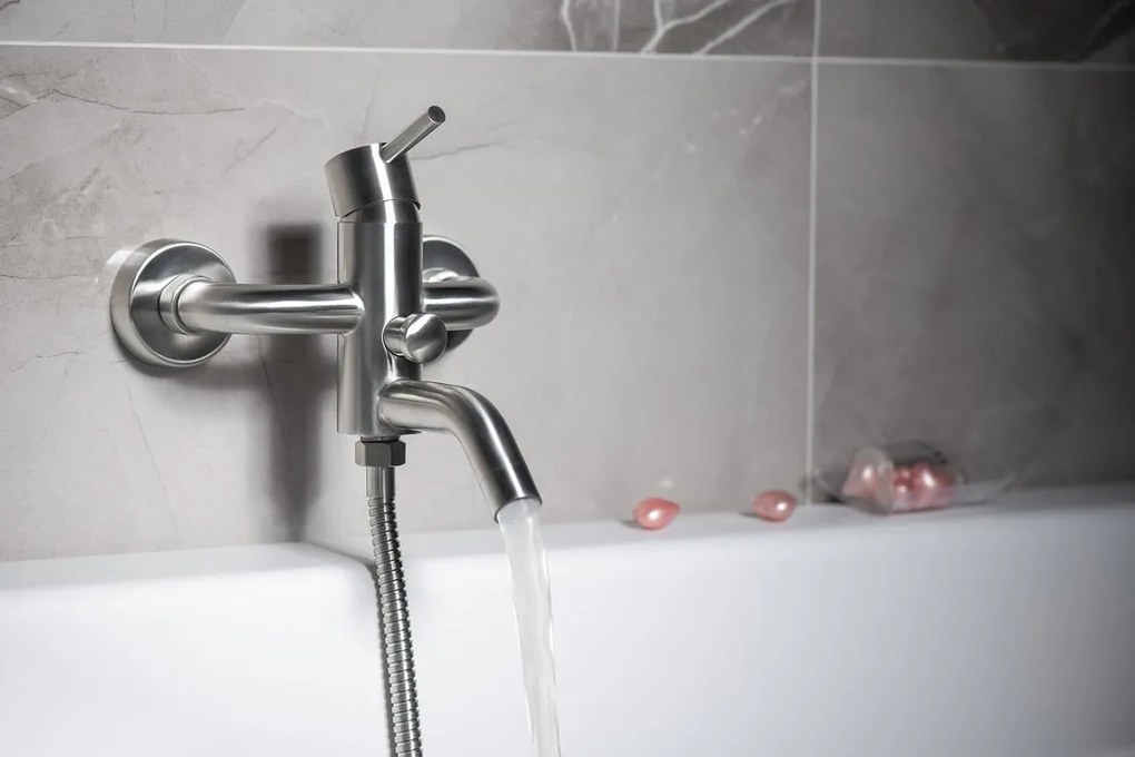 Sapho, MINIMAL nástěnná vanová baterie, nerez, MI010