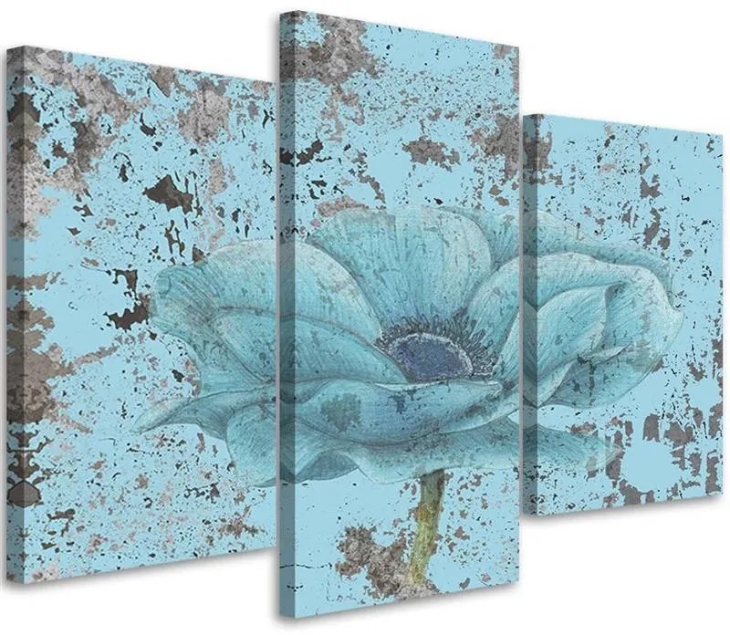 Gario Obraz Mořská květina retro - 3 dílný Rozměry: 120 x 80 cm, Provedení: Obraz na plátně