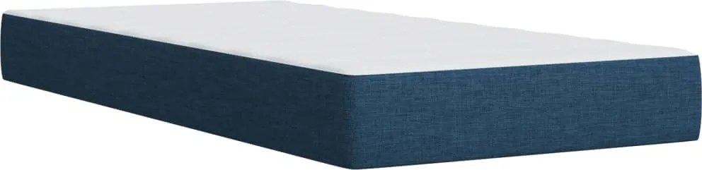 Box spring postel s matrací modrá 90x200 cm textil 3290370
