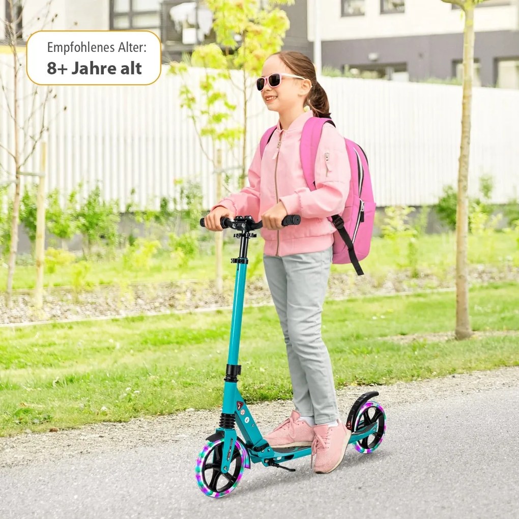 Costway Dětská koloběžka skládací se světly Koloběžka výškově nastavitelná