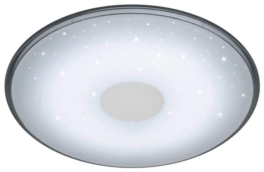 Bílé kulaté stropní LED svítidlo na dálkové ovládání Trio Shogun, průměr 42,5 cm
