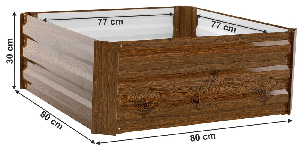 Kondela Vyvýšený záhon, hnědý, ocel, NONKY TYP 3